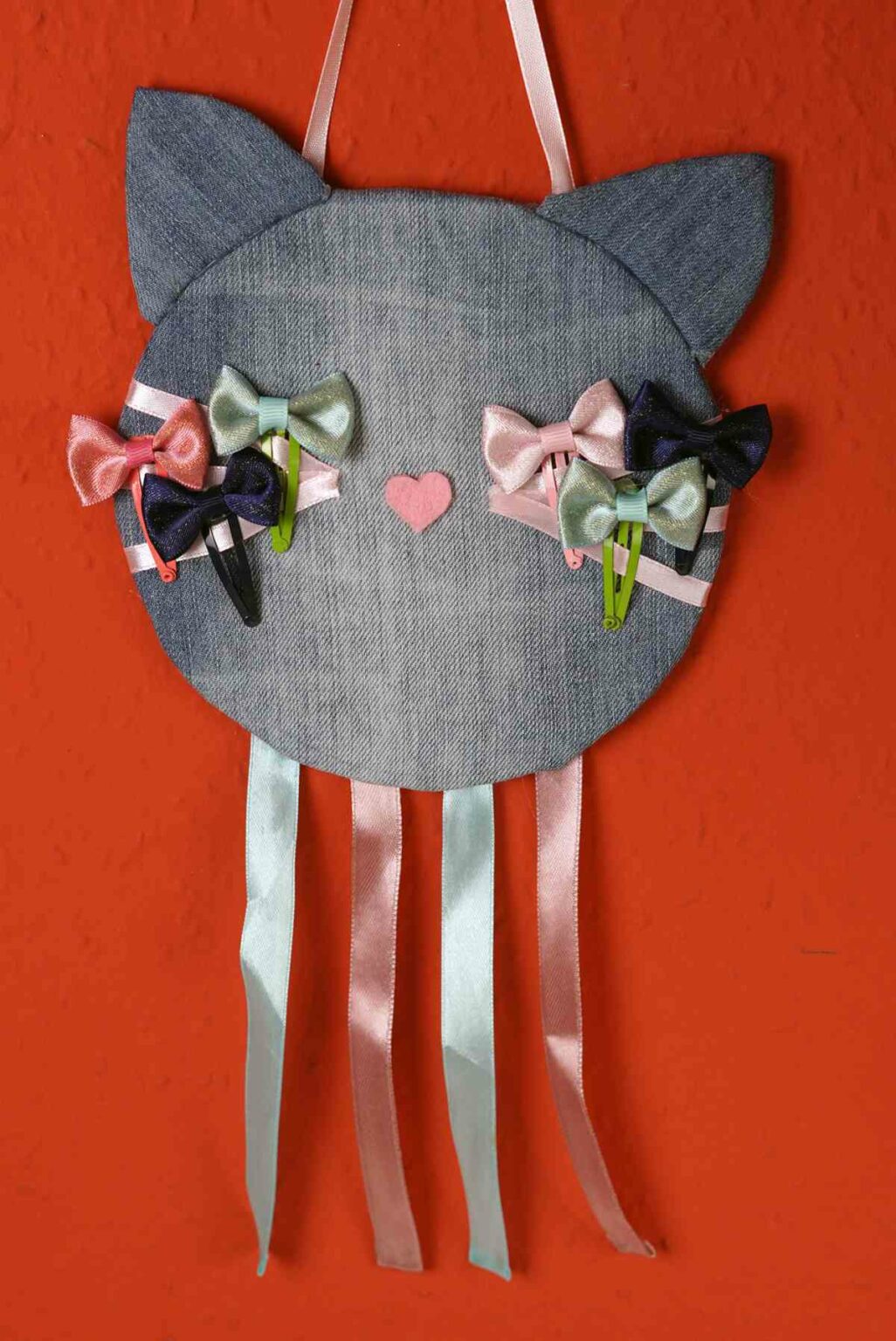 DIY Cat Face Hair Clip Holder